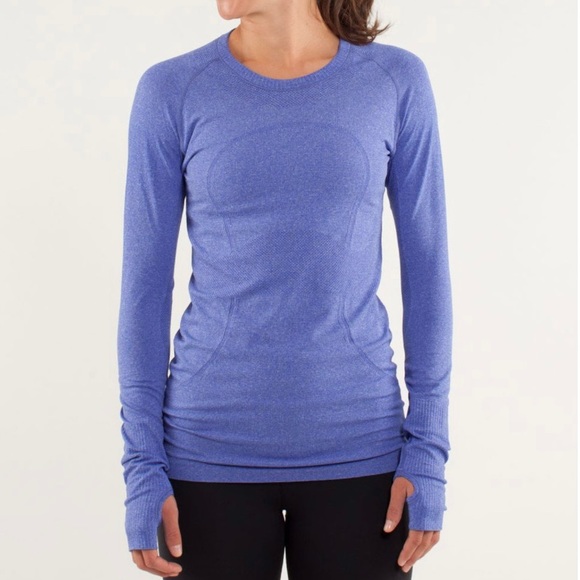 lululemon athletica | Tops | Lululemon Pigment Blue Swiftly Tech Long ...